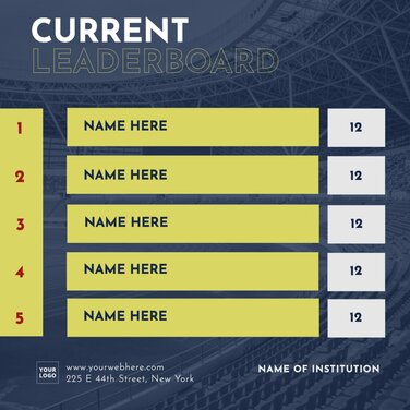 Free Ranking and Leaderboard Templates