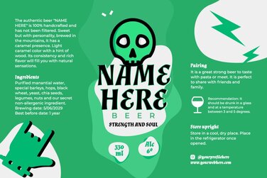 Craft Beer Label design templates to print