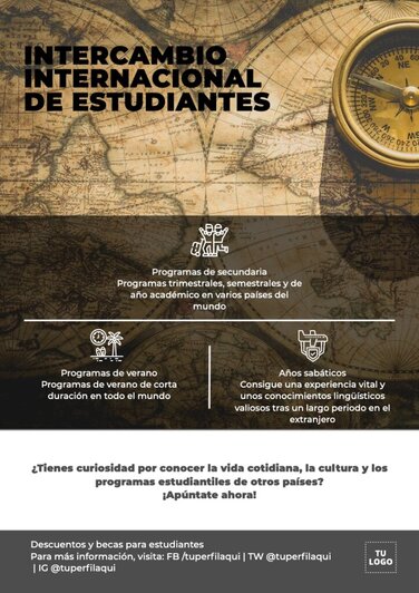 Diseños para promocionar programas de intercambio