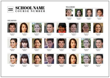 Customize free school class photo templates