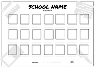 Customize free school class photo templates