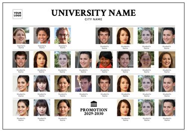 Customize free school class photo templates