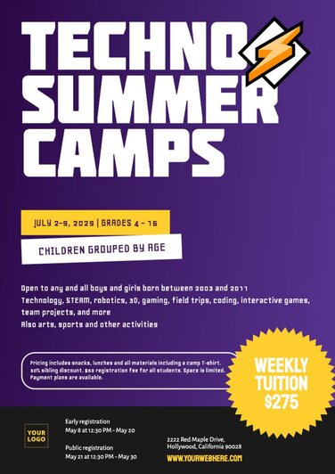 Summer Camp Promotional Flyers