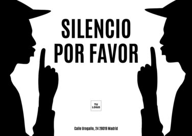 Carteles de silencio por favor para imprimir