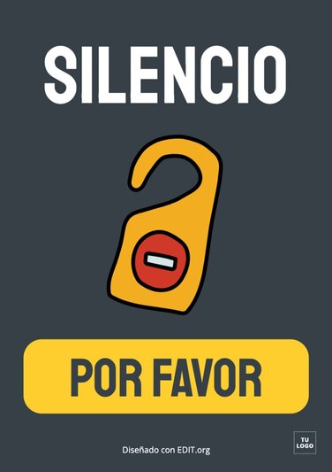 Carteles de silencio por favor para imprimir