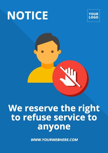 Free Printable 'Right of Admission' Signs