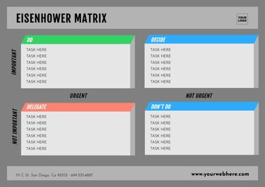 Eisenhower Matrix Template Examples to Edit Online