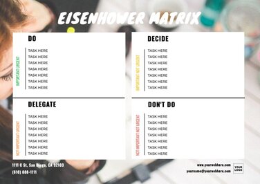 Eisenhower Matrix Template Examples to Edit Online