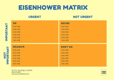 Eisenhower Matrix Template Examples to Edit Online