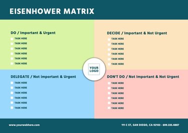 Eisenhower Matrix Template Examples to Edit Online