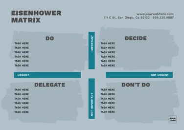 Eisenhower Matrix Template Examples to Edit Online