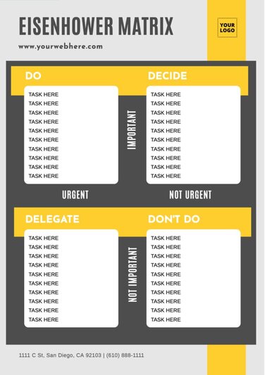 Eisenhower Matrix Template Examples to Edit Online