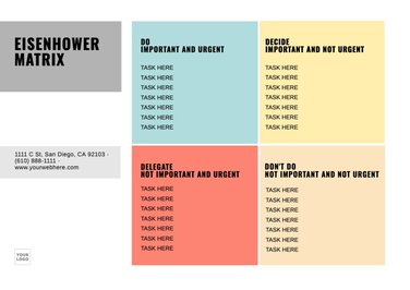 Eisenhower Matrix Template Examples to Edit Online