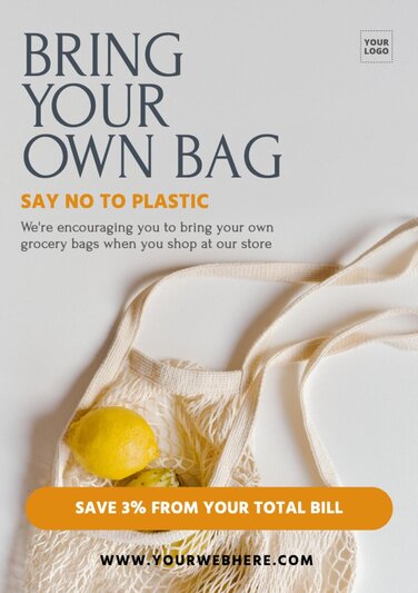 'Bring Your Own Bag' Posters to Edit Online