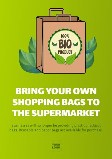 'Bring Your Own Bag' Posters to Edit Online