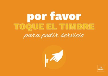 Crea un cartel de llamar al timbre para imprimir