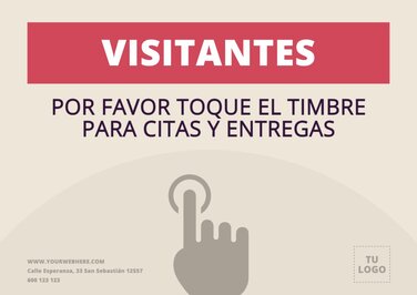 Crea un cartel de llamar al timbre para imprimir