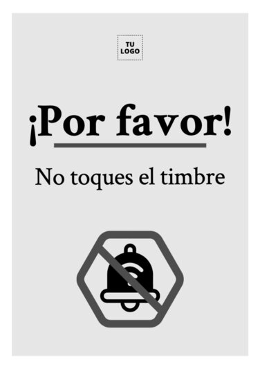 Crea un cartel de llamar al timbre para imprimir