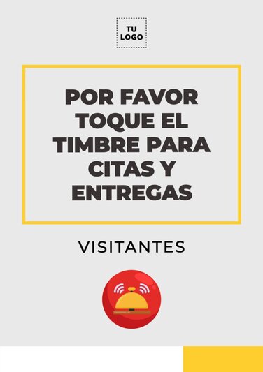 Crea un cartel de llamar al timbre para imprimir