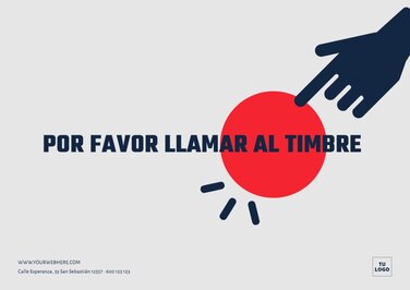 Crea un cartel de llamar al timbre para imprimir