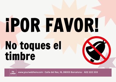 Crea un cartel de llamar al timbre para imprimir