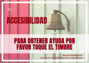 Crea un cartel de llamar al timbre para imprimir