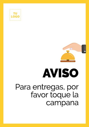 Crea un cartel de llamar al timbre para imprimir