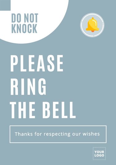 Free Printable Ring the Bell Signs you can edit online