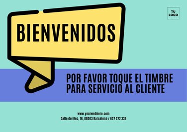 Crea un cartel de llamar al timbre para imprimir