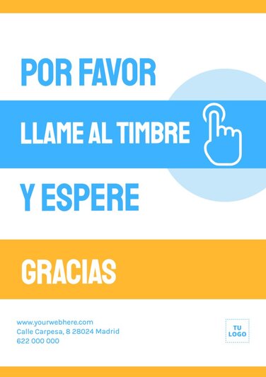 Crea un cartel de llamar al timbre para imprimir