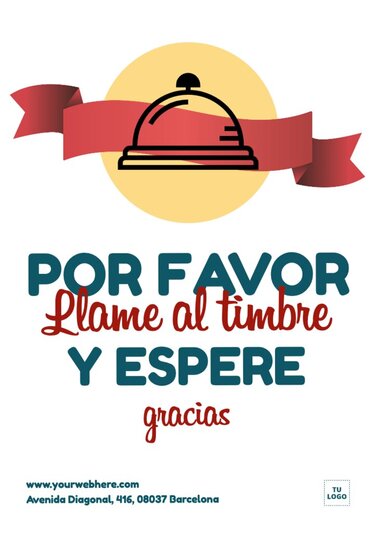 Crea un cartel de llamar al timbre para imprimir