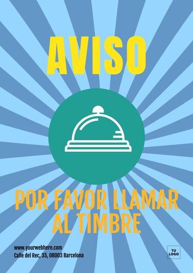 Crea un cartel de llamar al timbre para imprimir