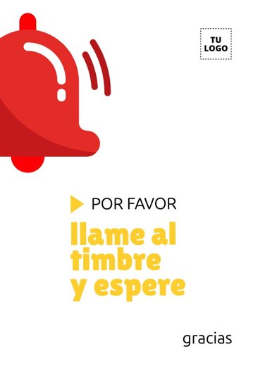 Crea un cartel de llamar al timbre para imprimir