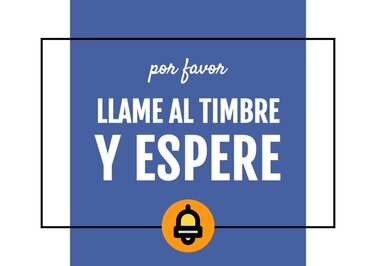 Crea un cartel de llamar al timbre para imprimir