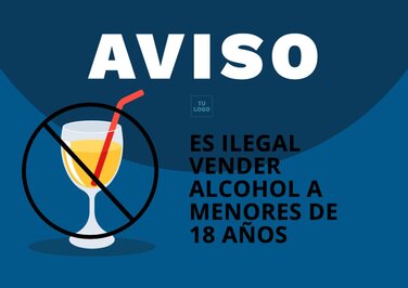 Carteles de Prohibida la Venta de Bebidas Alcohólicas a Menores editables