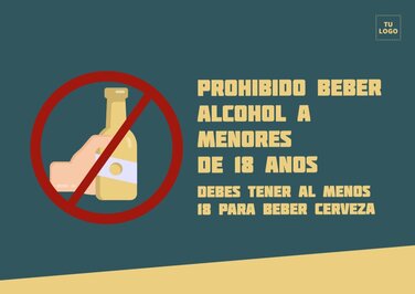 Carteles de Prohibida la Venta de Bebidas Alcohólicas a Menores editables