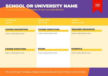 Syllabus Didactic Programming Templates to edit online