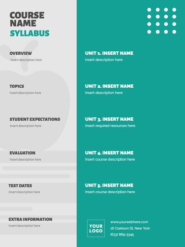 Syllabus Didactic Programming Templates to edit online