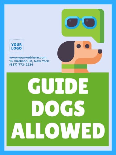 Dogs Welcome printable templates and signs (customizable)