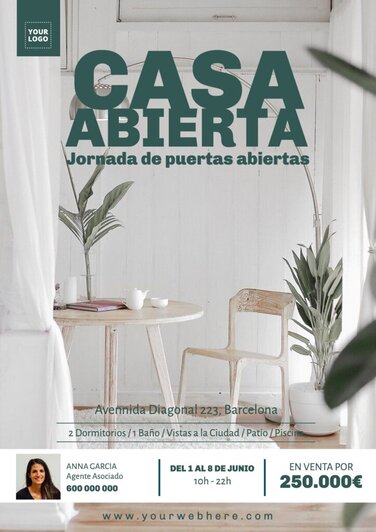 Plantillas de invitaciones de Open House para inmobiliarias