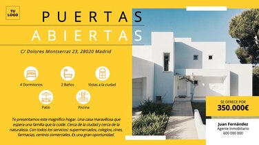Plantillas de invitaciones de Open House para inmobiliarias