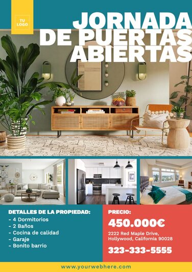 Plantillas de invitaciones de Open House para inmobiliarias