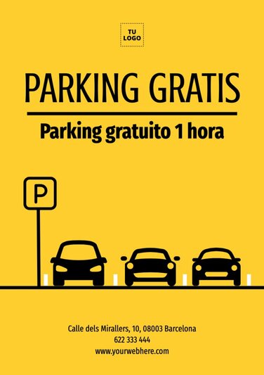 Plantillas de parking gratuito editables online