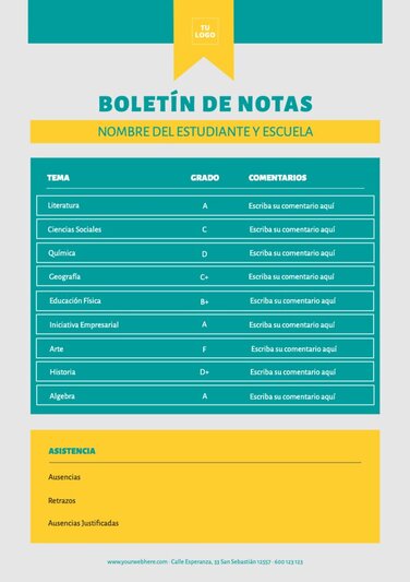 Edita plantillas para informes