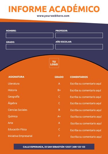 Edita plantillas para informes