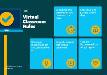 Free customizable classroom rules poster templates