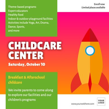 Editable Daycare Flyer Templates Online