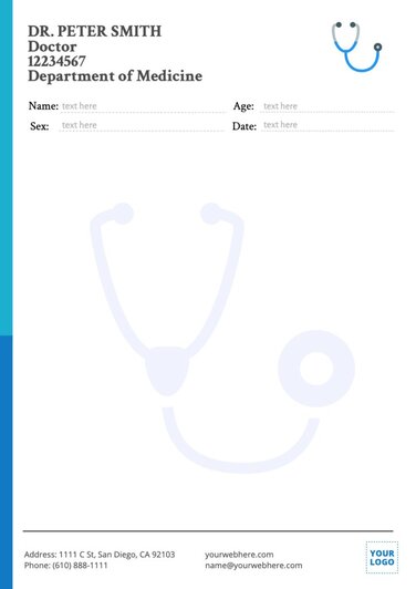 Customize a printable doctor prescription template