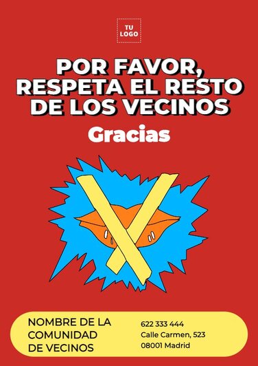 Carteles para comunidades de vecinos personalizables