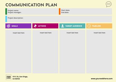 Free communication plan templates